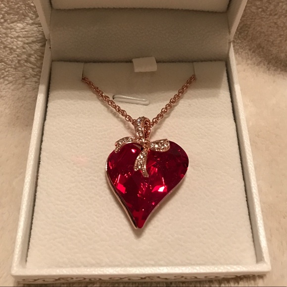 Lady Colour | Jewelry | Lady Colour Sweet Heart Heart Pendant Necklace ...